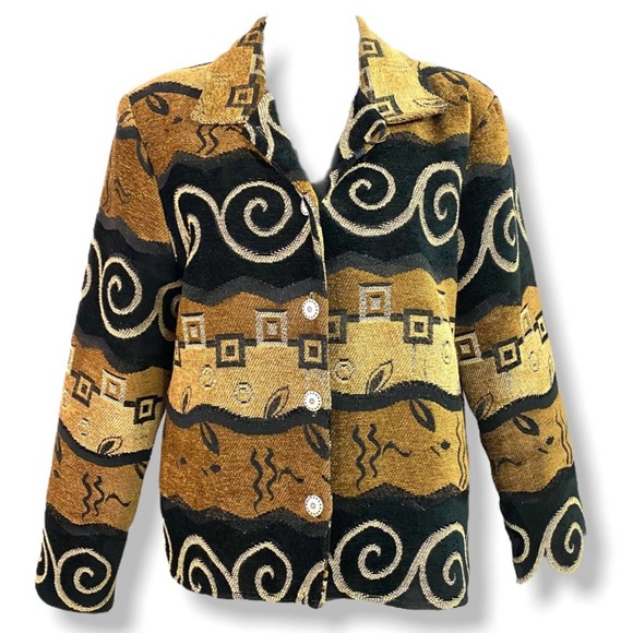 Expose | Jackets & Coats | Vintage Expose Abstract Black And Brown ...